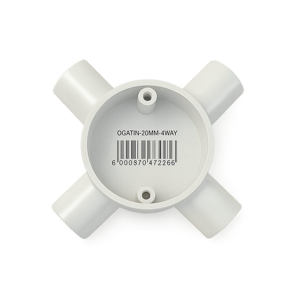 OGATIN BARCODED CONDUIT BOXES 20MM X 4 WAY – Ogatin Plastics